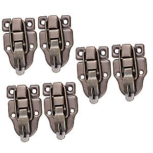 6 Pcs Box Alloy Latch Antique Wooden Lock Hook Locks