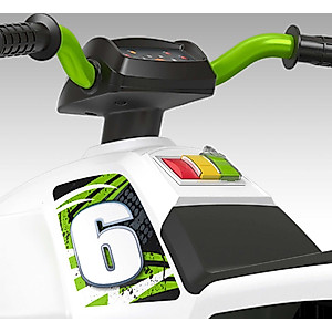 Power Wheels Racing ATV Ride-On Battery Powered Vehicle with Multi-Terrain Traction for Preschool Kids Ages 3+ Years, Silver​