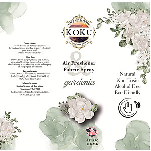Gardenia Air Freshener - Room Spray - Odor Eliminator - Deodorizer - Car Air Freshener - Home Spray - Linen Spray - Fabric Refresher - Non-Toxic - Alcohol Free – 4 Oz