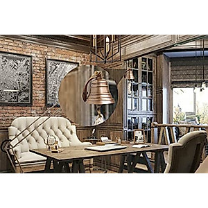 The Metal Magician 2" Antique Brass Bell Quality Marine Wall Mounted Ship Hanging Bell Perfect for Dinner, Indoor, Outdoor, School, Bar, Reception, Last Order & Church