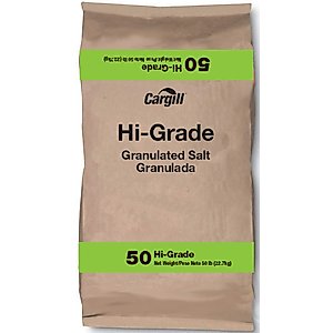 Cargill Sodium Chloride Hi Grade Granulated Salt [NaCl] [CAS_7647-14-5] White crystalline Solid (50 Lbs Bag) by Wintersun Chemical_AB