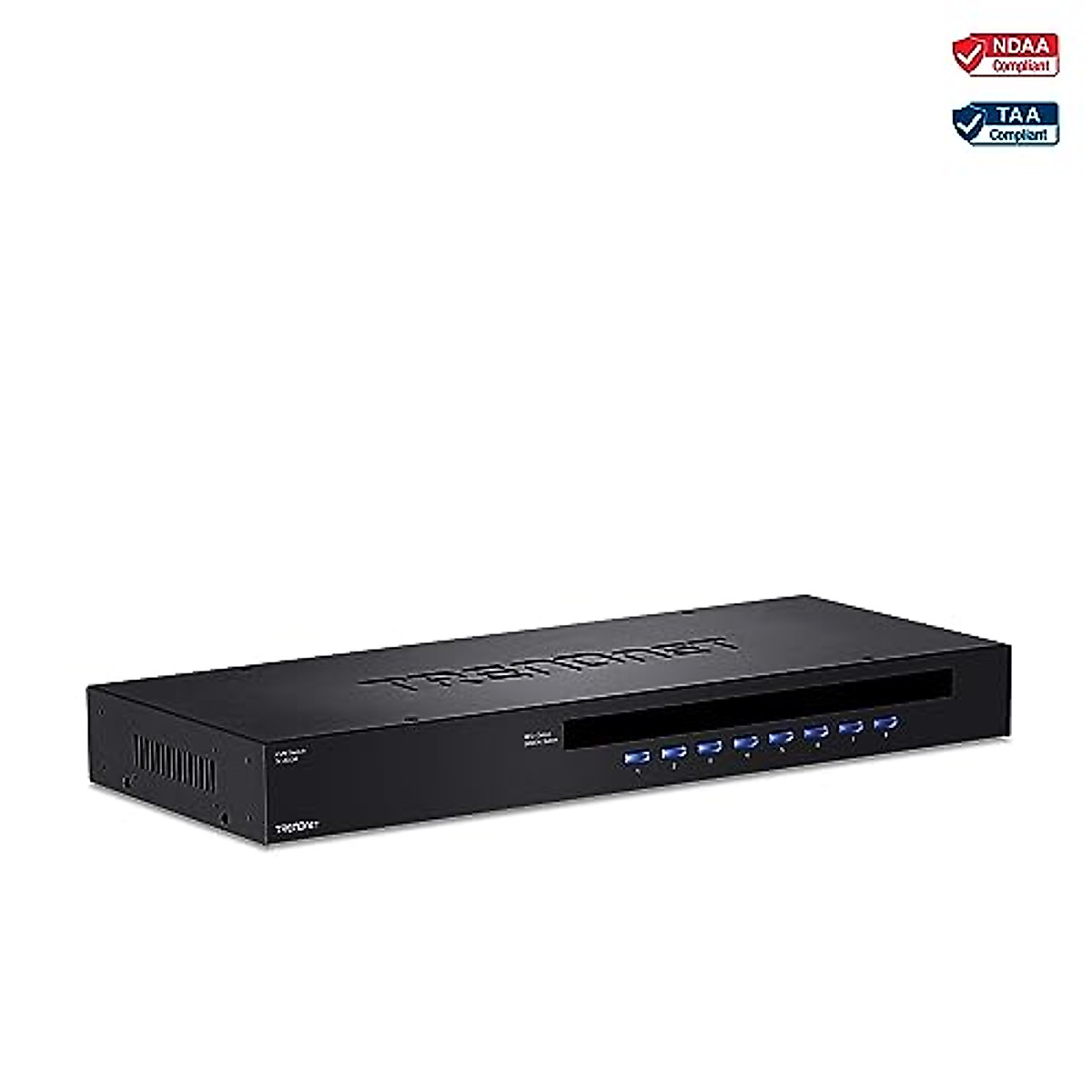 TRENDnet 8-Port USB/PS2 Rack Mount KVM Switch, TK-803R, VGA & USB Connection, Supports USB & PS/2 Connections, Device Monitoring, Auto Scan, Audible Feedback, Control up to 8 Computers/Servers