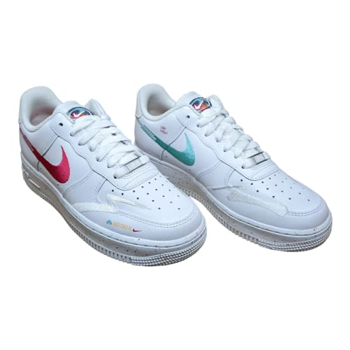 Nike Women's Air Force 1 '07 LX Sneakers (White/Washed Teal-White, 7.5)