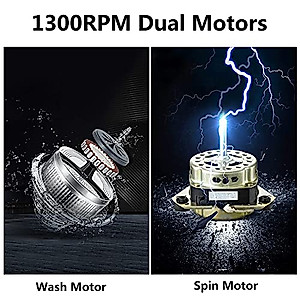 Portable Waher and Dryer, 14.8 lbs Mini Small Washing Machine Combo with Spin Dryer, Compact Twin Tub Laundry Washer Machine for Apartments, Camping,Dorms, Laundry, College Rooms, Rv’s