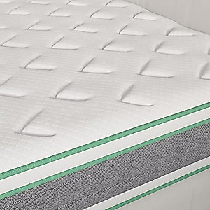 Novilla King Size Mattress, 10 Inch Hybrid Mattress in a Box, Individually Wrapped Pocket Coils Innerspring Mattress for Motion Isolation, Pillow Top Mattress with Medium Firm Feel, Groove