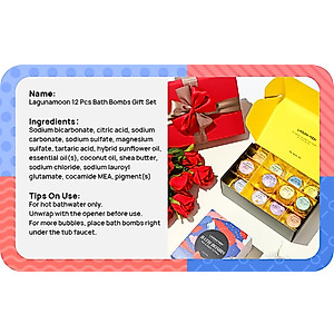 Bath Bombs Gift Set - Organic Extra Large 12 Pack Handmade Natural Bath Bombs with Essential Oils, Sea Salt, Shea Butter, Coconut Oil - Perfect Birthday, Valentines Gift for Women, Kids