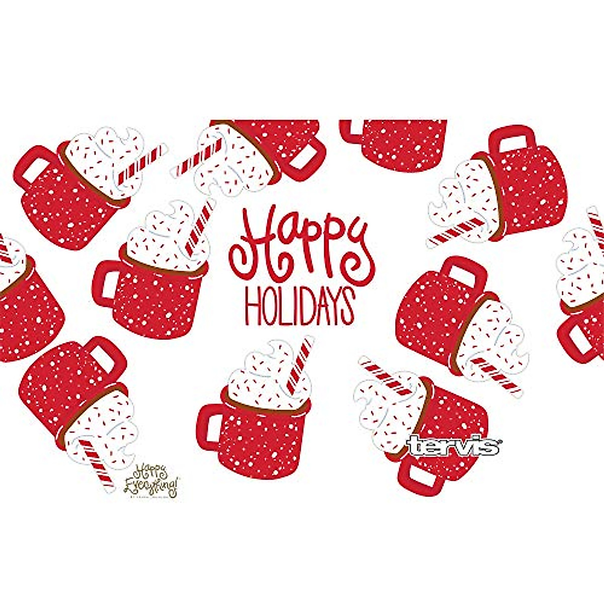 Tervis Triple Walled Happy Everything™ Insulated Tumbler Cup Keeps Drinks Cold & Hot, 20oz - Stainless Steel, Hot Cocoa