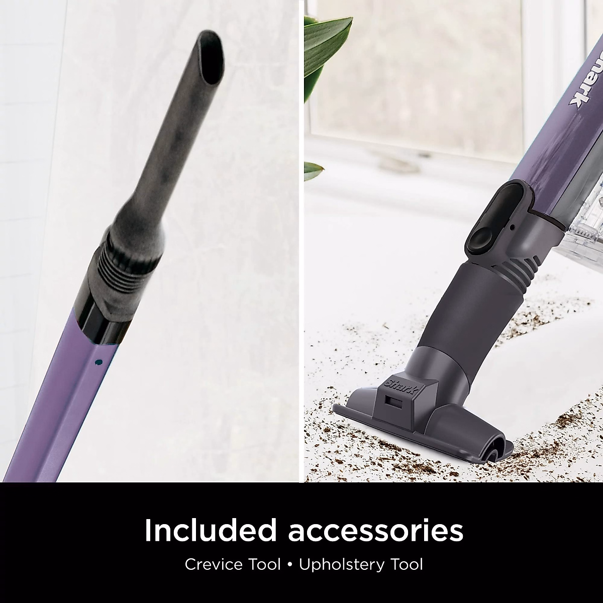 Shark WZ240 Pet Cordless Stick Vacuum Self-Cleaning BrushRoll, PowerFins, Crevice Tool & Upholstery Tool, 40min Runtime, Purple/Grey (Renewed)