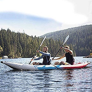 WOOWAVE Kayak Paddles Adjustable 91.3 inch/231cm Aluminum Shaft and Reinforced Fiberglass Blades,Lightweight Kayak Paddle for Kayaking Boating Oar with a Premium Paddle Leash (White)