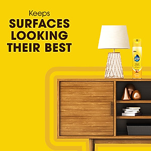 Pledge Multi-Surface Furniture Polish Spray, Works on Wood, Granite, and Leather, Shines and Protects, Orange, 9.7 oz (Pack of 3)