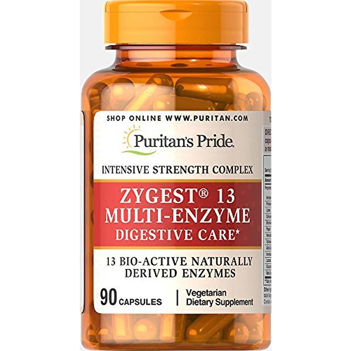 Puritan's Pride Zygest 13 Multi-Enzyme-90 Capsules