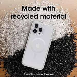 OtterBox iPhone 14 Pro Max (ONLY) Symmetry Series+ Case - Stardust (Clear/Glitter), Ultra-Sleek, Snaps to MagSafe, Raised Edges Protect Camera & Screen