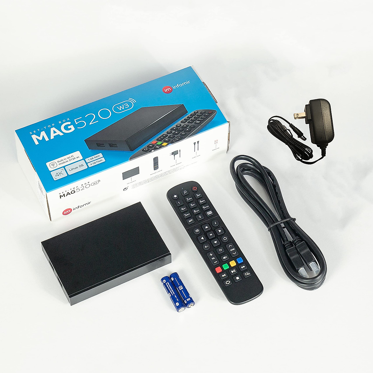Mag 520 W3 4K HDR, Built-in Dual Band 2.4G/5G WiFi, HDMI Cable (Mag 520W3 is Much Faster Than Old Mag 324w2 and Mag 424W3)