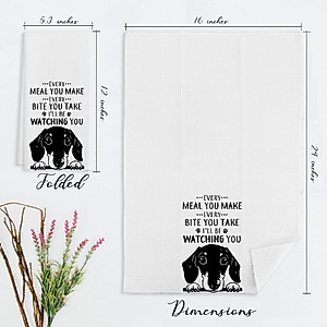 Every Meal You Make Funny Dachshund Kitchen Towels & Tea Towels,Dish Cloth Flour Sack Hand Towel for Farmhouse Kitchen Decor,24 X 16 Inches Cotton Dish Towels Dishcloths,Dachshund Dog Lovers Gifts