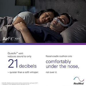 ResMed AirFit N30i Nasal Replacement Cushion - Small/Wide - ResMed CPAP Supplies - Silicone - Replace Every Month
