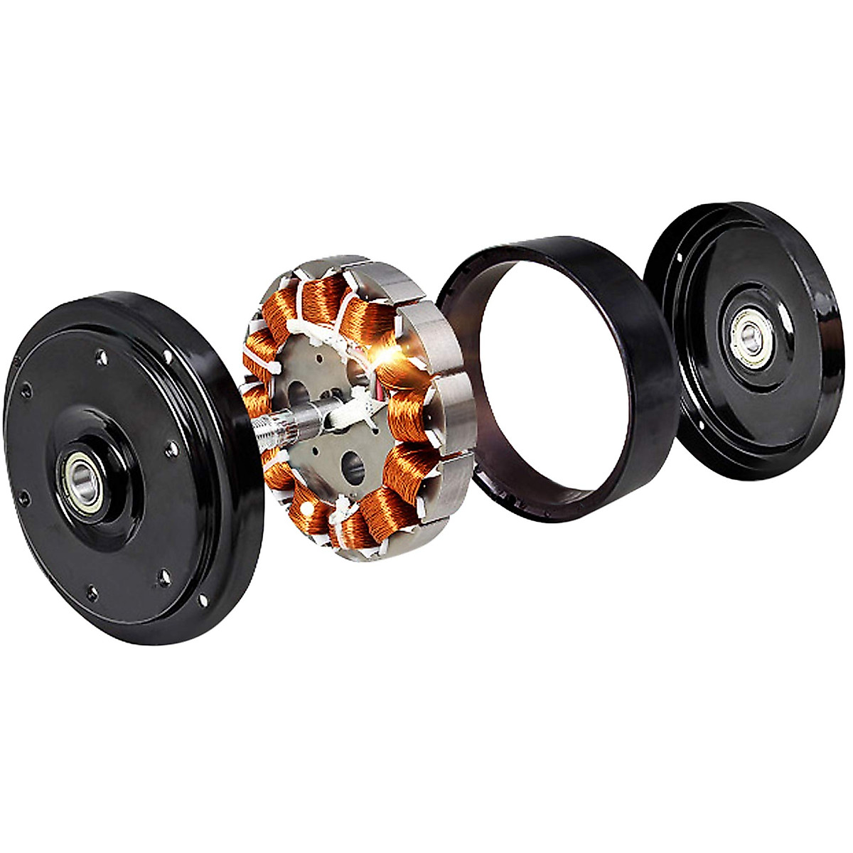 FINXIN Indoor Ceiling Fan Light Fixtures Black Remote LED 52 Ceiling Fans For Bedroom,Living Room,Dining Room Including Motor,3-Blades,Remote Switch