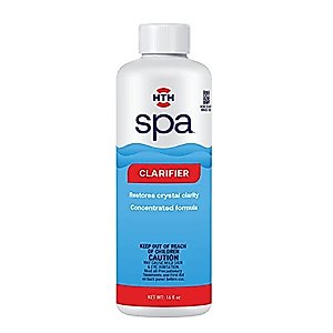 HTH Spa Care Clarifier, Concentrated Spa & Hot Tub Chemical for Crystal Clear Water, 16 oz