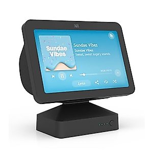 GGMM ES8 Battery Base for Show 8(3rd Gen), Adjustable Battery Charging Stand, Battery Dock to Make Smart Speaker Portable, Black(Show 8 Not Included)