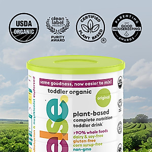 Else Nutrition Toddler Formula 12-36 mo., Plant Based Toddler Nutritional Drink - Soy & Dairy Free, Lactose Free - Complete Baby Formula (12-36 mo.), Protein Powder w/ 20+ Vitamins (22oz, 2-Pack)