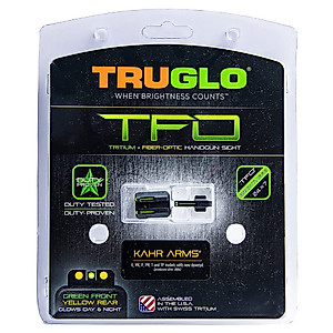 TRUGLO HANDGUN SIGHTS, TFO KAHR SET-YLW RS (TG131AT1Y)