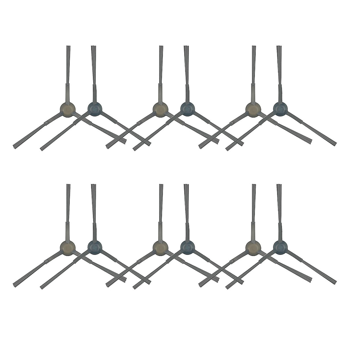 NUHFUFA 12 PCS Side Brushes Replacement Part Robot Vacuum Cleaner Accessories Compatible with Eureka E10S Sweeper