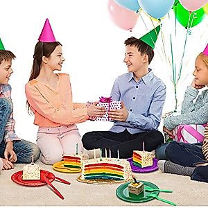 Karenhi 144 Pieces Rainbow Party Supplies Includes 7 Inch 9 Inch Paper Dinner Plates Colorful Cocktail Napkin Plastic Spoons Forks Knives Serve for 24 Guests Birthday Baby Shower Party Supplies