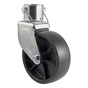 CURT 28277 6-Inch Caster Trailer Jack Wheel Replacement, Fits 2-In Tube, 1,200 lbs