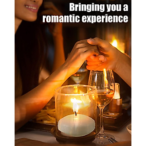 Qunclay 100 Pieces 1.65 Inch Floating Candles Unscented Dripless Tealight Candles Home Decorations Cute Elegant Candle Centerpieces at Wedding for Vases Party Accessories