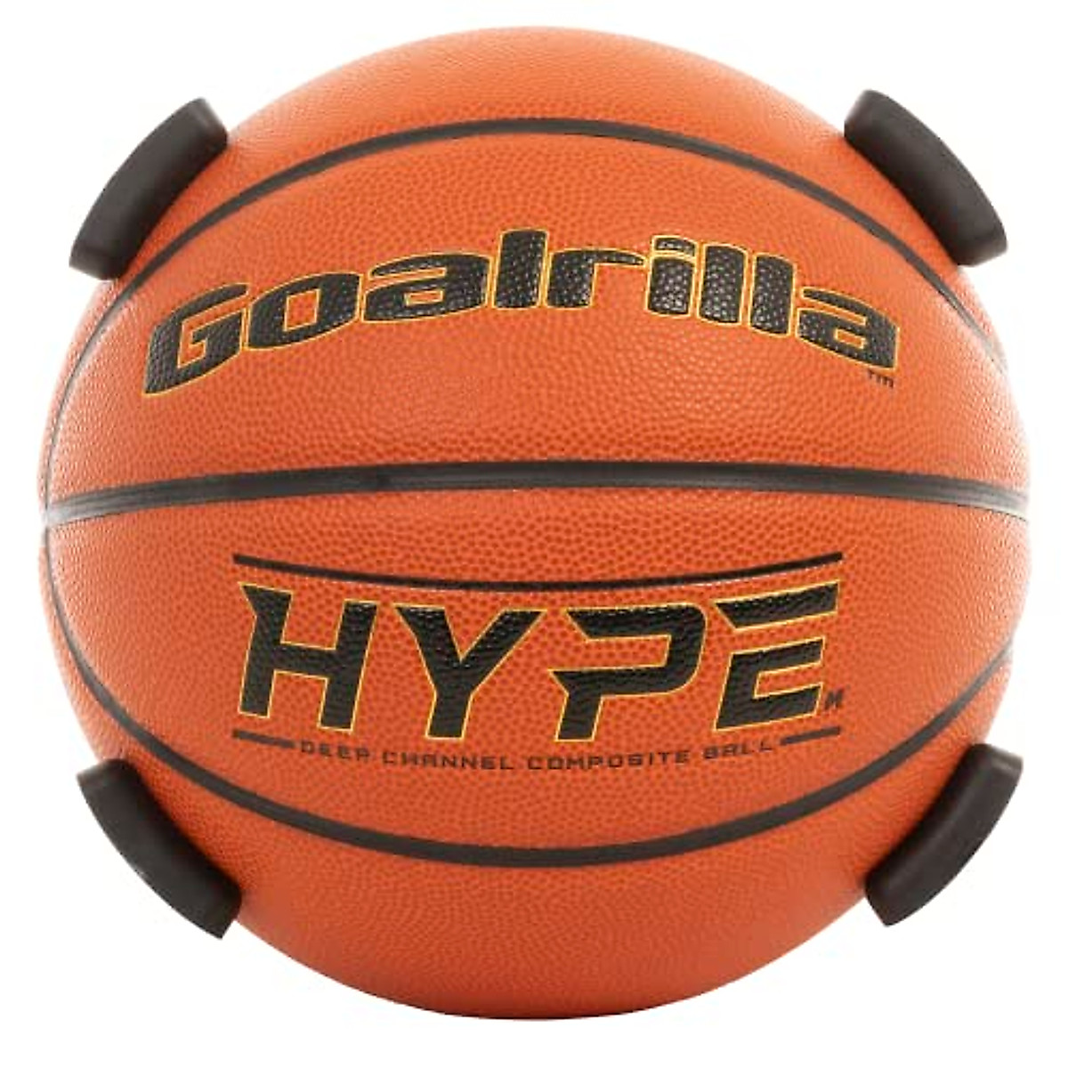 Silverback Basketball Holder Compatible with Men's, Women's, Youth Basketballs, Soccer Balls, Volleyballs, and Kickballs,Black