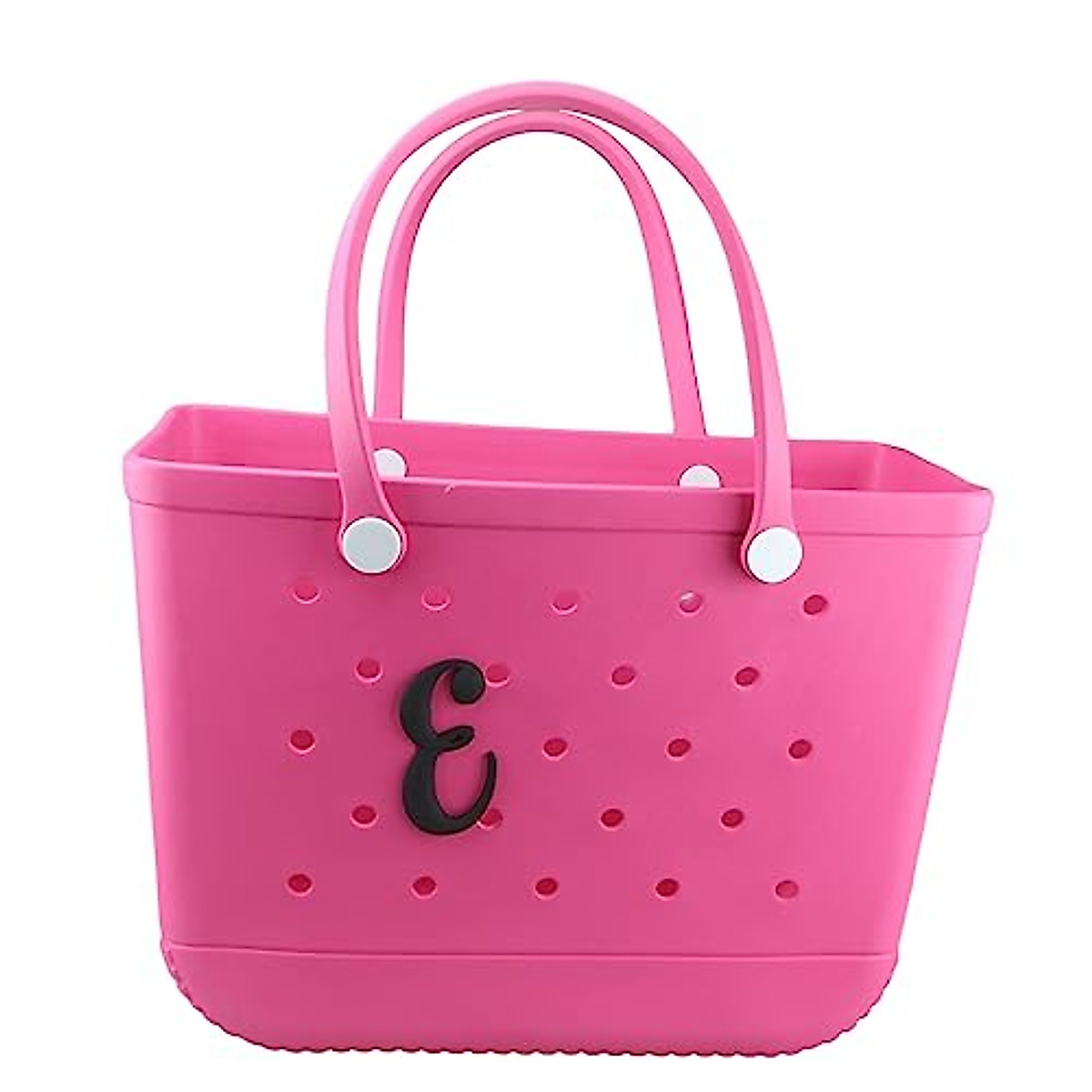 JinJing Charms Letter E for Bogg Bag Handbag Accessories Beach Tote Personalized DIY 3D Printed Decorative A-Z Alphabet Large Initials Letters Black