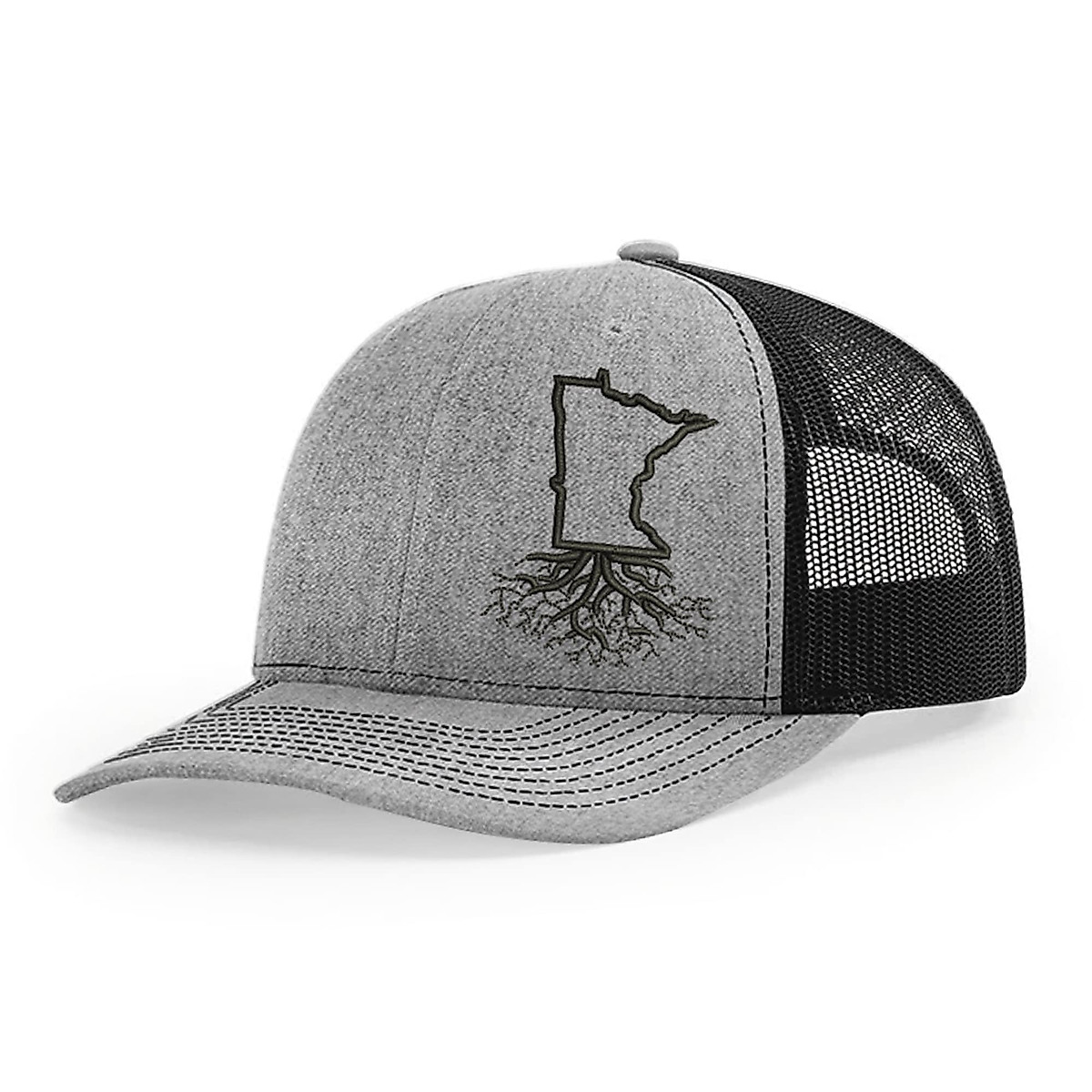 WYR Clothing Snapback Hat with State Map Design, Stylish Hats for Men and Women, Polyester Cotton Baseball Cap with Mesh Back, Six-Panel Trucker Hats, Universal Size