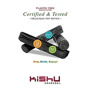 Kishu Charcoal Water Filter for Pitchers - The Only Authentic, Certified & Tested Charcoal Water Purifier. You deserve the best! Absorbs Toxins.