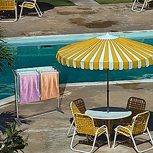 OCEANPAX Pool Towel Rack Outdoor 4 Bar Standing Towel Drying Rack for Pool Area Outside