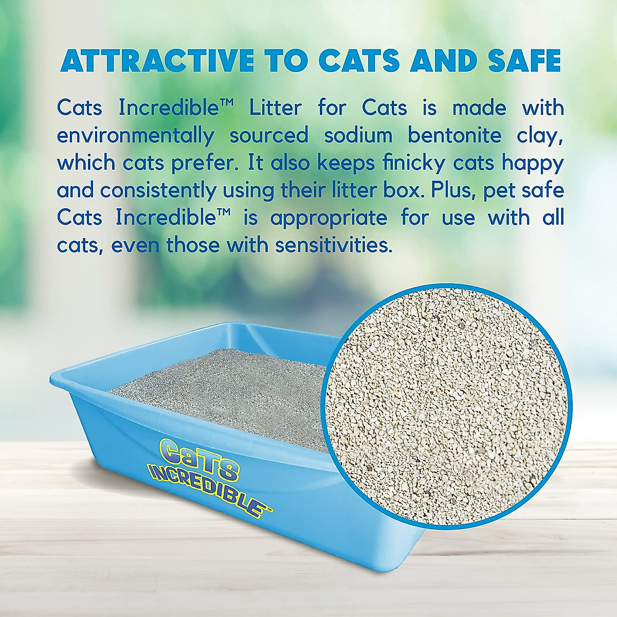 Lucy Pet Cats Incredible 18 lb Box Clumping Cat Litter Recyclable Box with Smell Squasher, Absorbent Natural Clay Formula Prevents Ammonia Build-Up, Unscented
