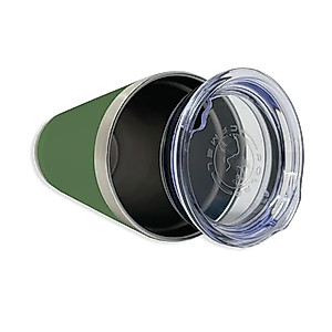 LaserGram 16oz Vacuum Insulated Pint Tumbler, Dragon, Personalized Engraving Included (Camo Green)