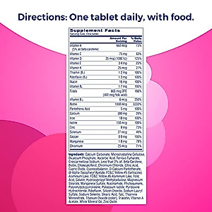 One A Day Multi+ Hair, Skin, & Nails Complete Multivitamin Tablet, A Boost of Support for Healthy Hair, Skin & Nails with Biotin and Vitamin A, C, Vitamin E & Zinc, 120 Count (4 Months Supply)