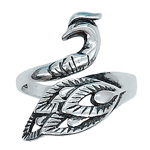 Helen de Lete Vintage Phoenix Wonder Bird 925 Sterling Silver Adjutable Ring