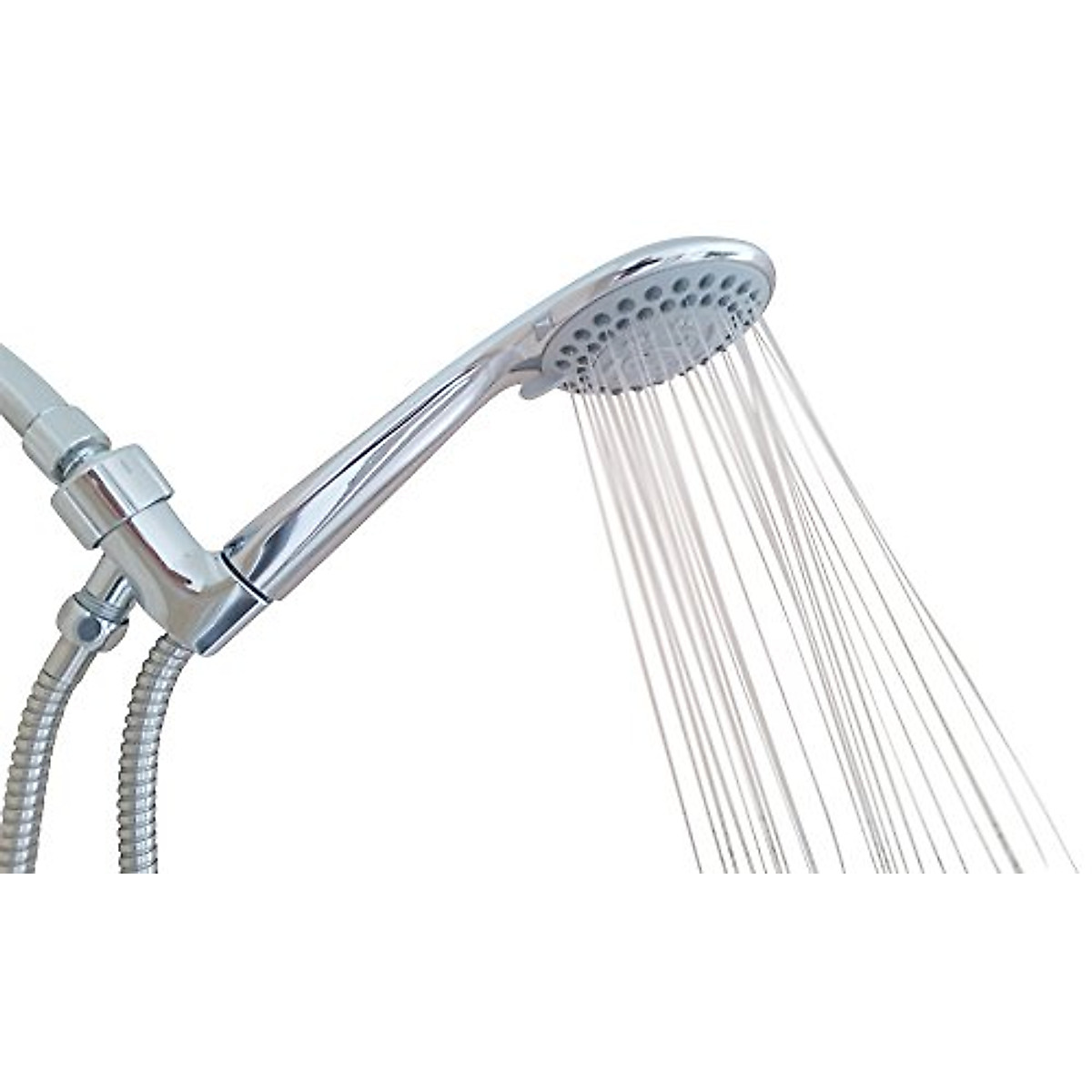 Shower Head - Handheld Rainfall High Pressure and Flow with Removable Water Restrictor – Powerful/Detachable Hand Held Chrome ShowerHead for Best Rain Massage and Relaxation