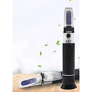 LOXGO Handheld Salinity Refractometer For Aquarium 0 To Salinometer Portable SeaWater Concentration Tester Meter ATC Handheld Salinity Refractometer