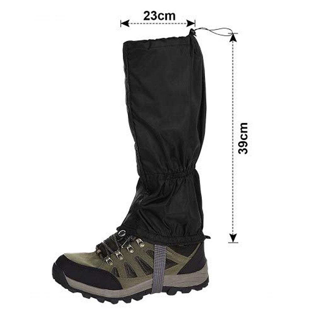 HQdeal Hiking Gaiters Lightweight Leg Gaiters Snow Gaiters Waterproof Windproof Durable Leg Cover Protect for Mountain Snow, Hiking, Skiing, Walking, Climbing, Hunting