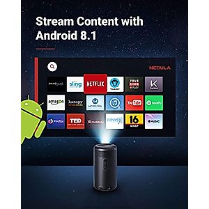 Anker NEBULA Capsule Max, Pint-Sized Wi-Fi Mini Projector with Nebula Desktop Stand for Projectors, 360° and Height Adjustment