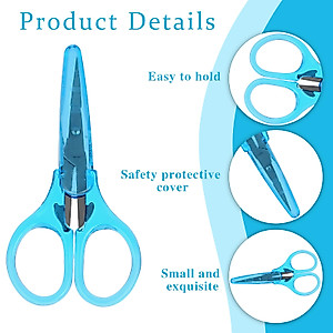 3Pcs Detail Mini Craft Scissors Set Stainless Steel Scissors with Protective Cover Small Scissors All Purpose Craft Scissors Precision Straight Fine Tips Design for Paper Cutting,Scrapbooking