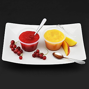 NYHI 150 Pack 4 oz Small Clear Plastic Cups Bulk Disposable Cocktail Jello Shot Cups Compact Food Storage for Portion Control Sauces Spice Liquid Dips Dessert Punch Party Supplies