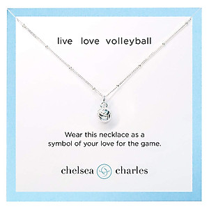 Chelsea Charles CC Sport Volleyball Charm Necklace - Silver