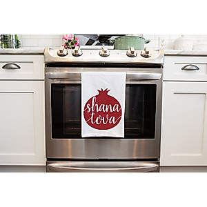 Rosh Hashanah Kitchen Towel, Pomegranate Shana Tova Challah Proofing Towel, Jewish Holiday Hostess Gift (Shana Tova)
