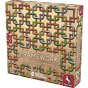 Framework - Board Game by Pegasus Spiele 1-4 Players – Board Games for Family – 30 Minutes of Gameplay – Games for Family Game Night – Kids and Adults Ages 8+ - English Version