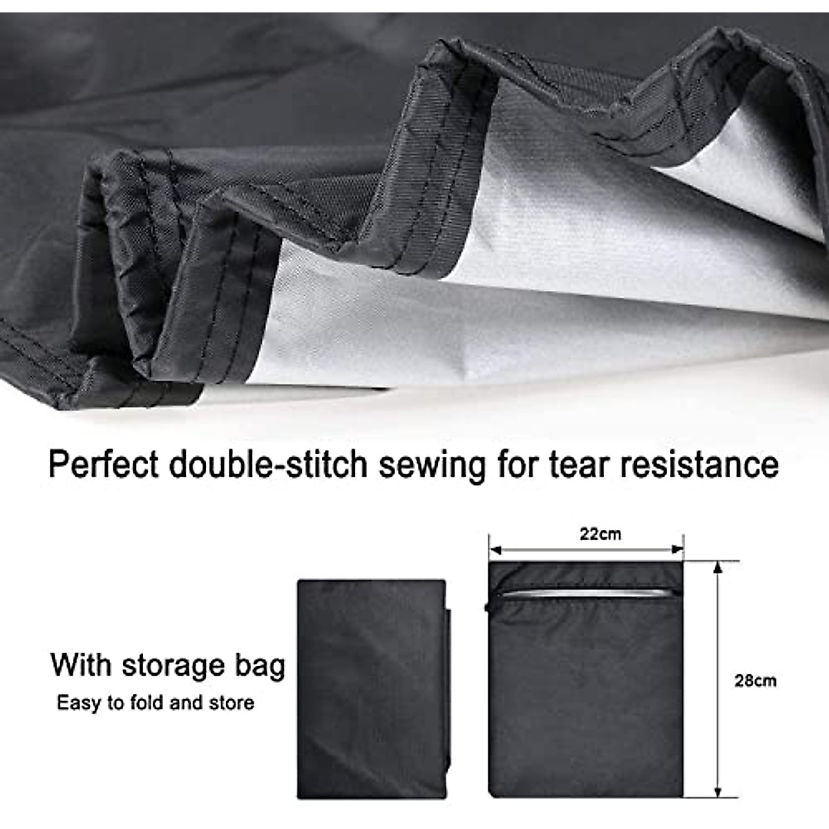 Kingling Outdoor Bench Covers, Patio Loveseat Cover Waterproof Bench Covers for Outdoor Furniture 2-seat Sofa Couch Cover, 52" W x 25" D x 35" H Black