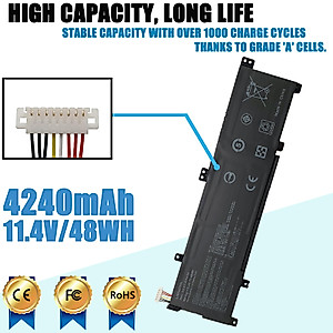 LAQUEENA B31N1429 Laptop Replacement Battery for ASUS A501LB5200 K501LB K501LX K501LX-NH52 K501UW K501U K501UB K501UX K501UX-AH71 0B200-01460100 11.4V 48WH/4240MAH 3-Cell