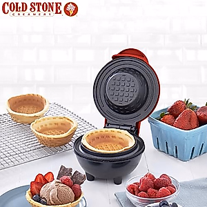 Cold Stone Creamery Waffle Maker, Mini Waffle Bowl Maker, Electric, Nonstick, 4 inch cooking surface
