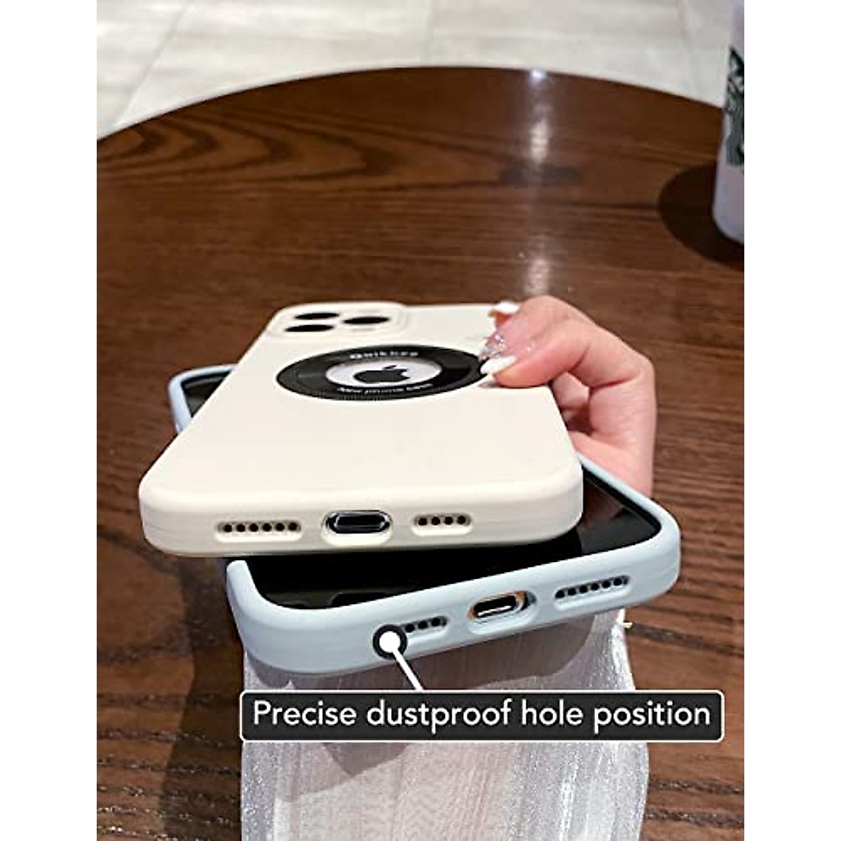 Kakalux Compatible iPhone 14Pro Design Liquid Silicone Magnetic case, Non-Stick Fingerprint Effective Smudge-Proof, Drop-Proof airbag Protection at All Four Corners, Suitable for iPhone 14Pro-Black.